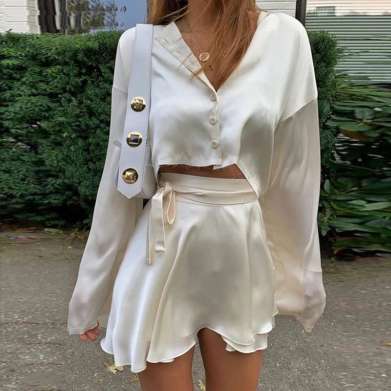 ensemble jupe satin | Maison Satin Paris | MaisonSatinParis
